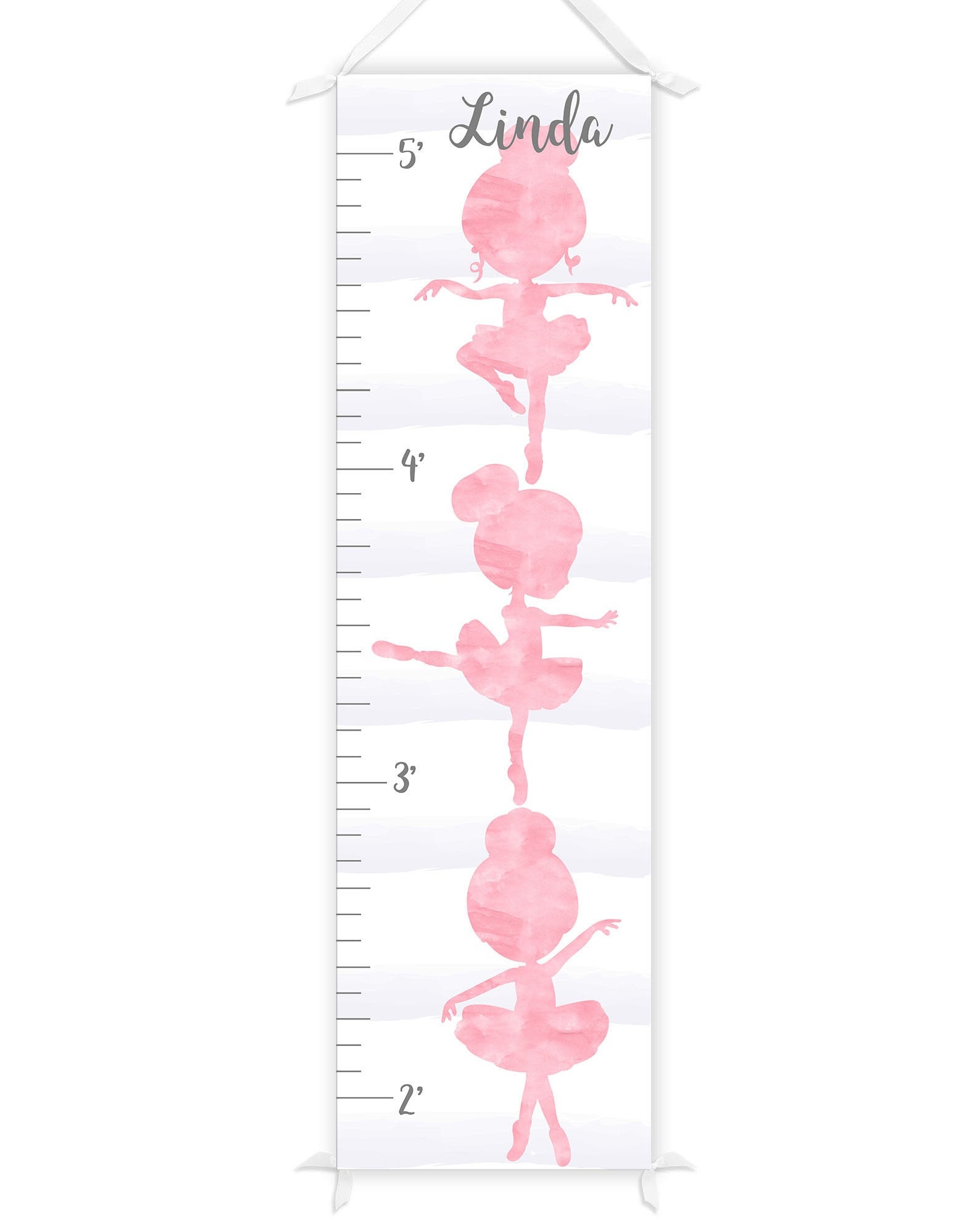 Watercolor Ballerina Growth Chart, Ballet Height Chart, Girl's Growth ...