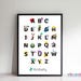 Personalized ABC Chart, Alphabet Poster, Alphabet Canvas, ABC Print ...