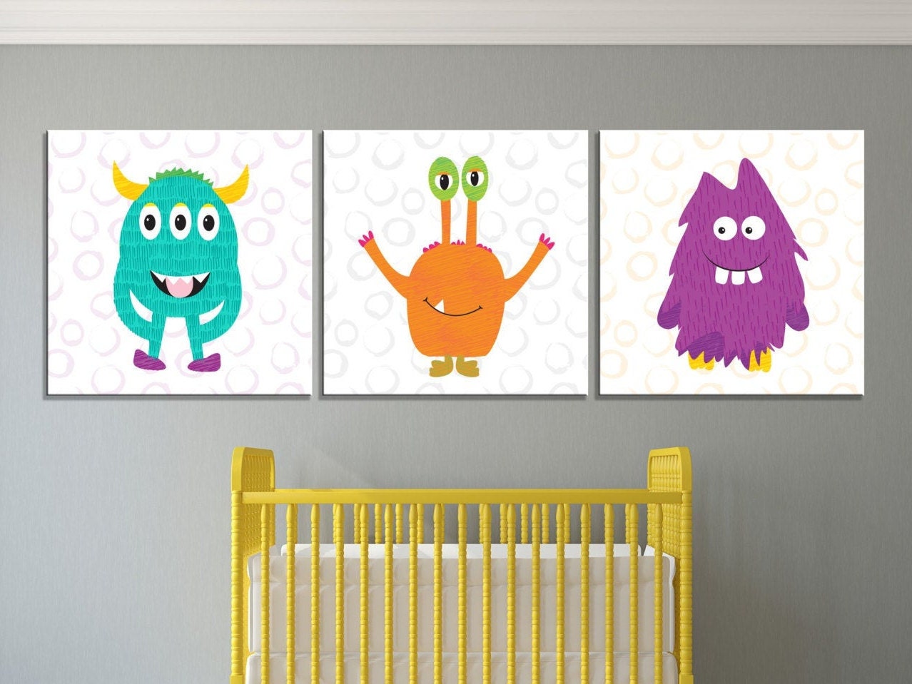 Monster Nursery Art, Monster Nursery Decor, Cute Monster Prints ...