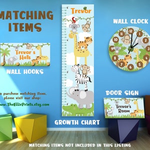 Jungle Safari Door Sign, Safari Nursery, Zoo Animals, Kids Door Plaque ...