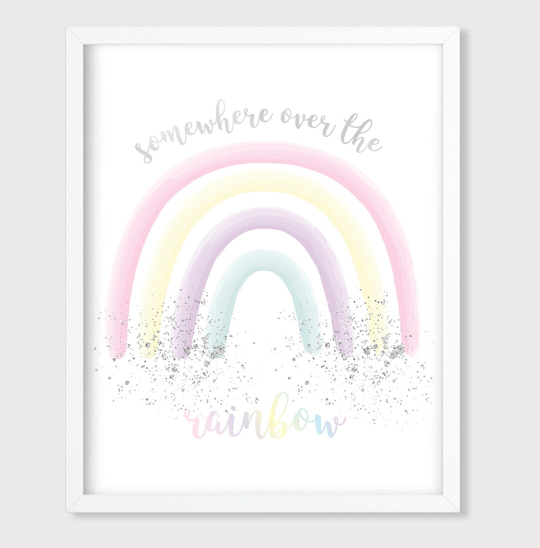 Watercolor Rainbow Print, Rainbow Instant Download, Printable Nursery ...