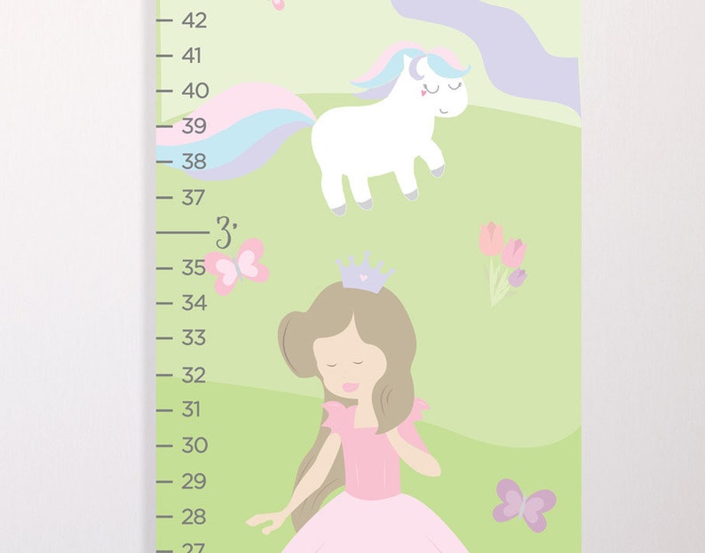 Princess Growth Chart Princess Castle Height Chart Princess | Etsy