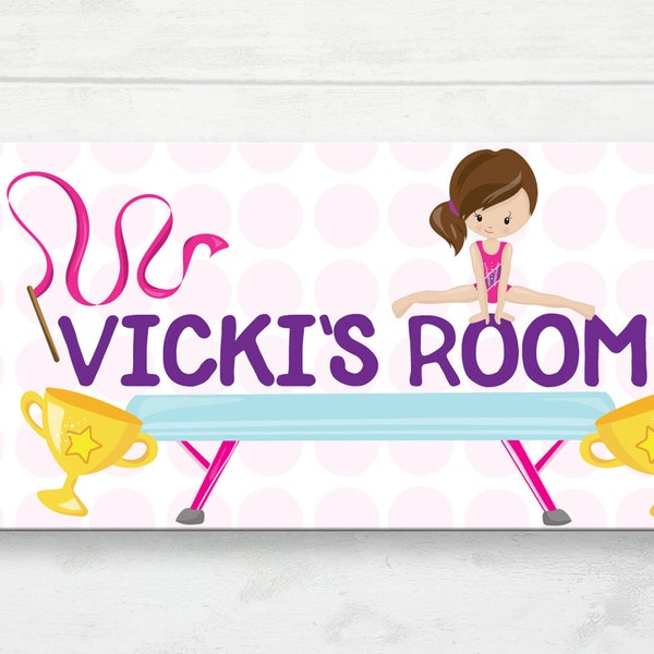 Personalized Gymnastics Door Signs - Etsy