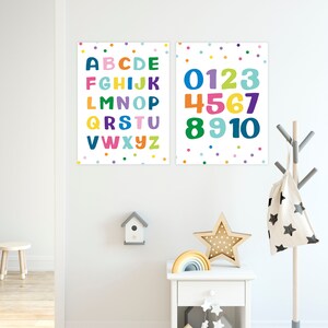Rainbow Alphabet and Numbers Prints, ABC Print, ABC Printable, Rainbow ...