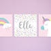 Unicorn Rainbow Girl's Room Wall Art, Rainbow Unicorn Nursery, Unicorn ...