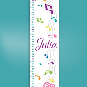 Musical Growth Chart, Music Growth Chart, Canvas Growth Chart, Music ...