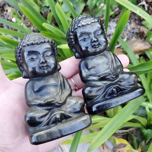 Obsidian Statue Buddha - Etsy