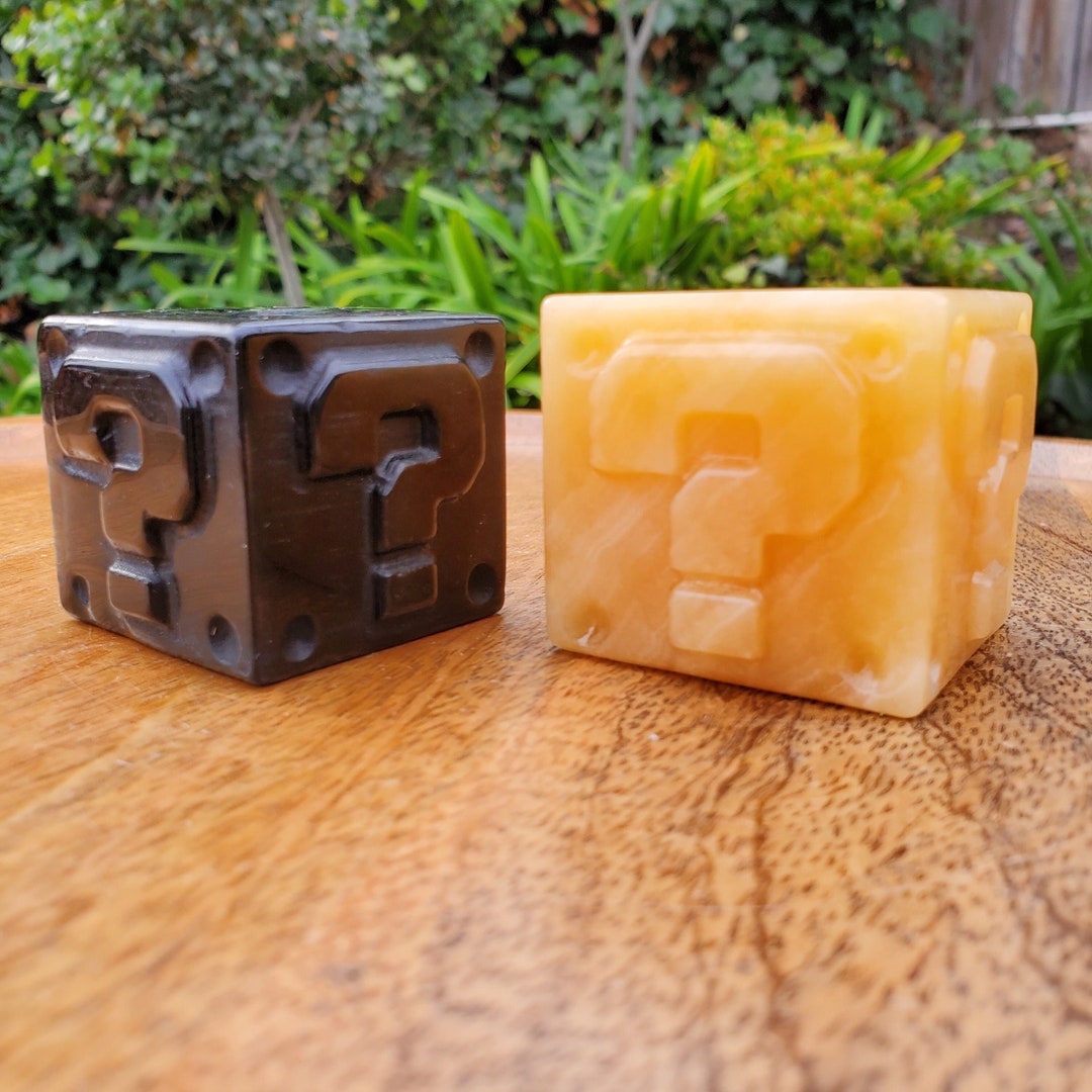 Obsidian Question Block or Orange Calcite Cube Self Reflection, Release ...