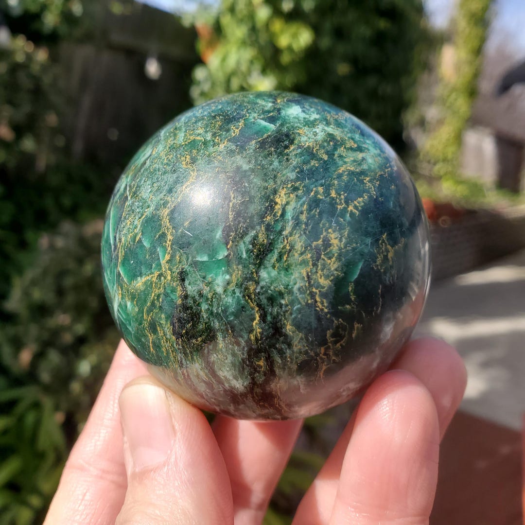 Emerald Sphere - Heals Heart Chakra, Compassion, Acceptance, Wisdom, Confidence - Green Emerald ...