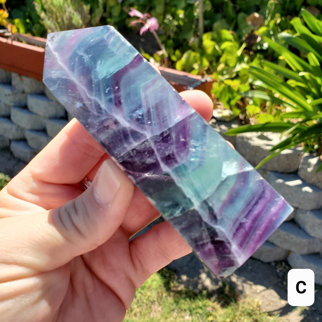 Rainbow Fluorite Tower - Mental Clarity, Stability, Concentration, Energetic Protection ...