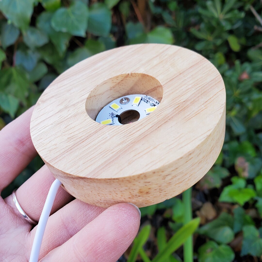 Wood LED Sphere Stand Will Hold Any 2 to 4 Sphere Lighted Stand ONLY ...