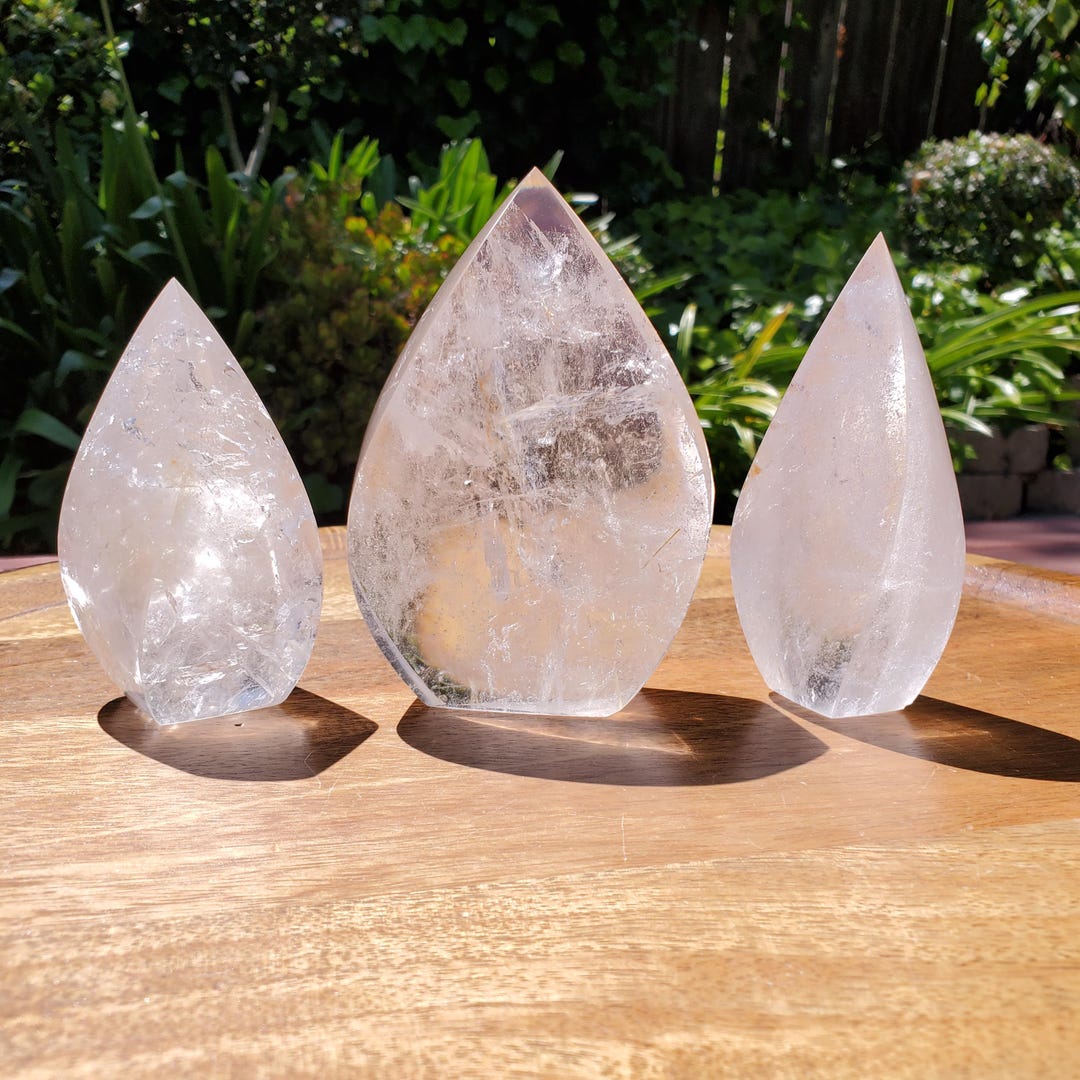 Chunky Clear Quartz Flame - Counteracts Negativity, Energizes Positive ...