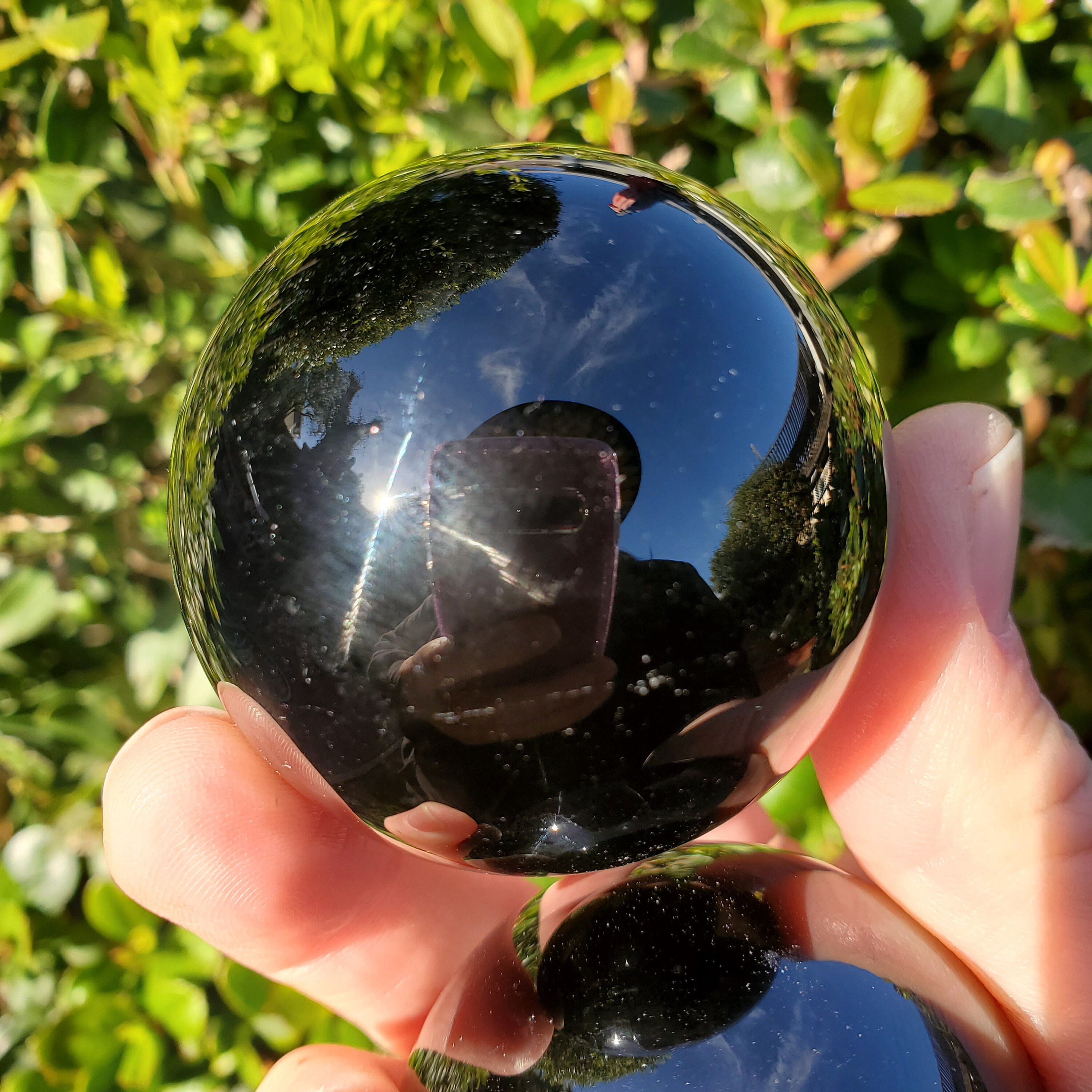 Obsidian Dragon Sphere Self Reflection Release Negative - Etsy