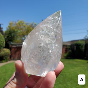 Chunky Clear Quartz Flame - Counteracts Negativity, Energizes Positive ...