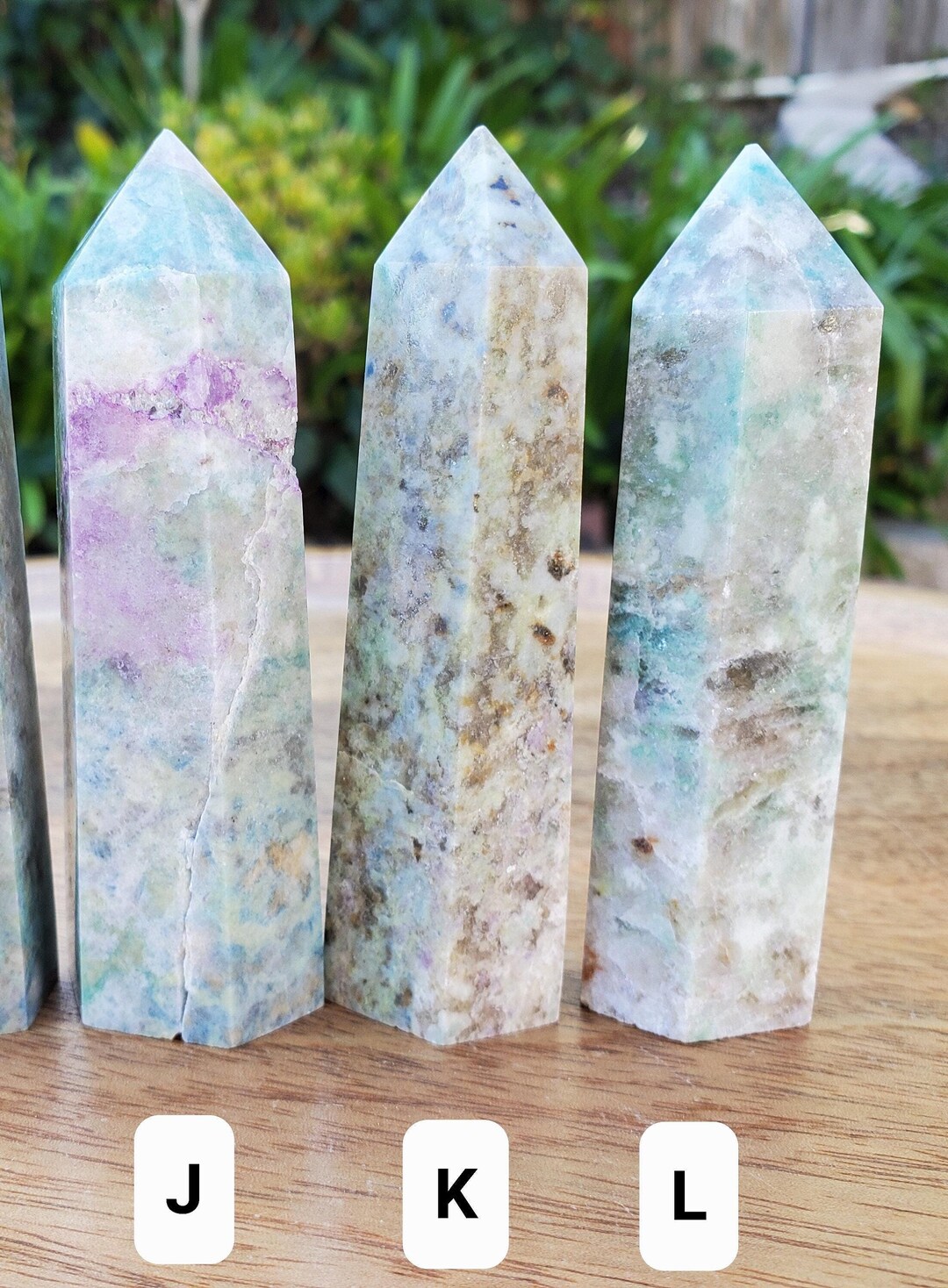 Blue Yooperlite Towers | Glowing Crystal Stone With UV Light - Personal ...