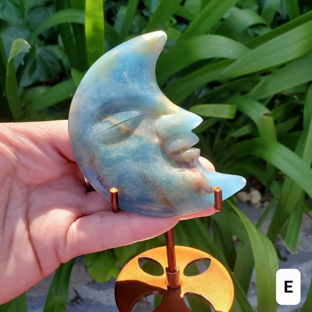 Blue Onyx Moon on Stand - Increases Mental Power, Gives You Emotional ...