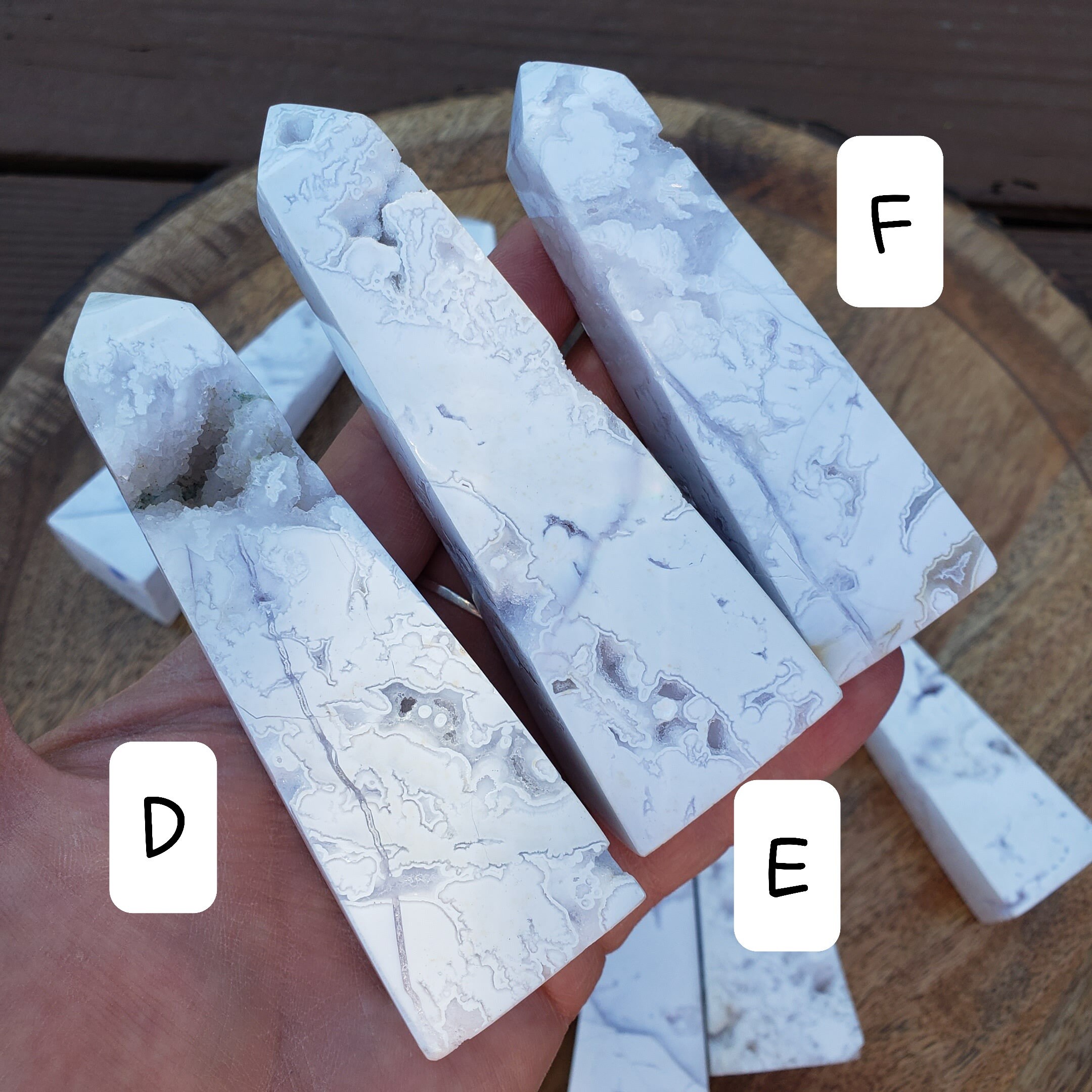 Snow Agate Tower Balances Female Ying Yang Energy White - Etsy