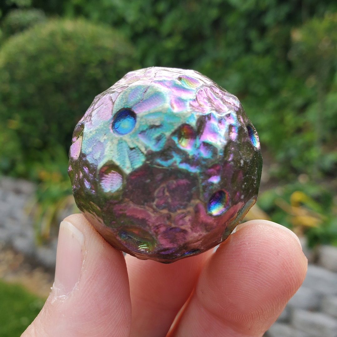 Aura Pyrite Moon Sphere Blocks Negativity, Blocks EMF, Boost Personal ...