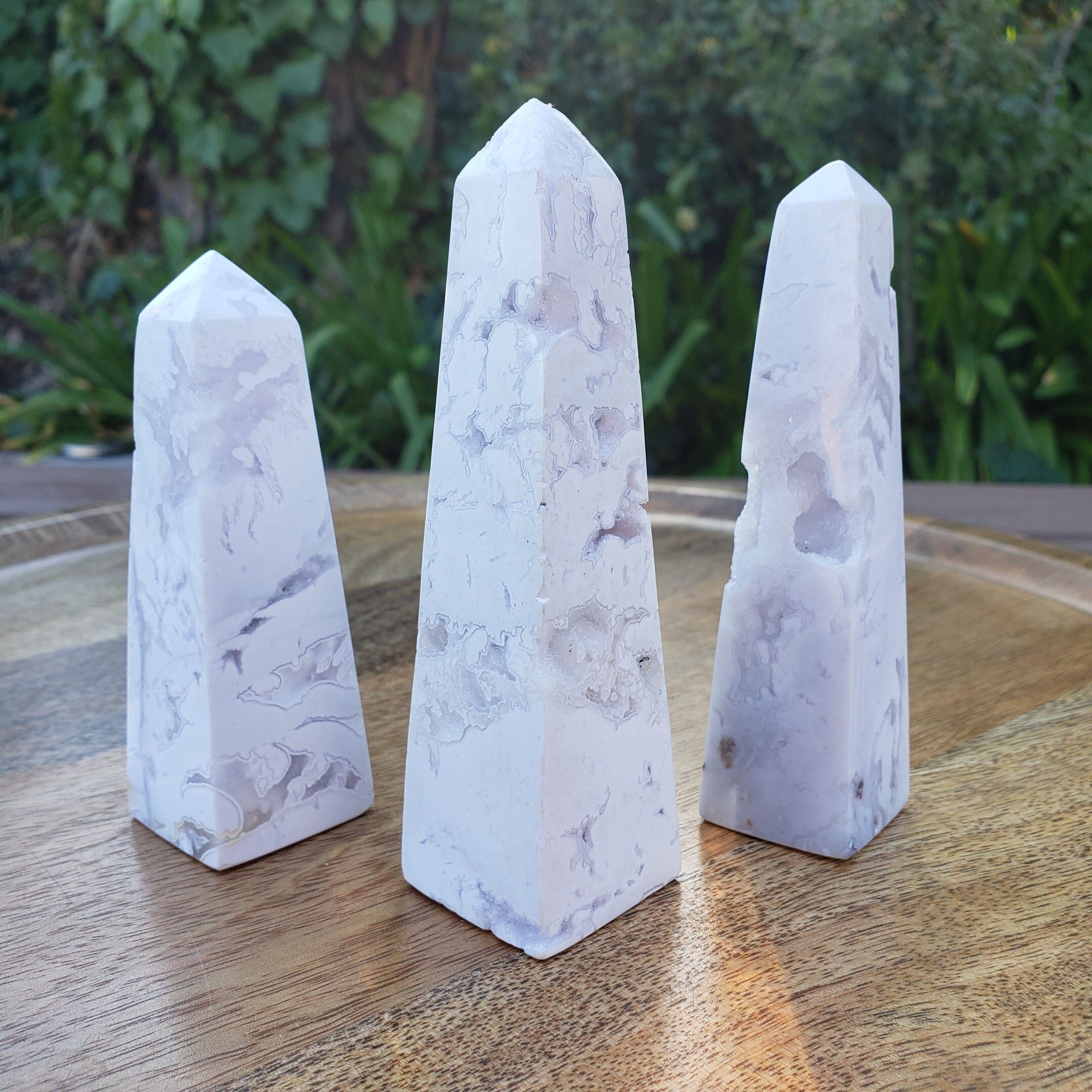 Snow Agate Tower Balances Female Ying Yang Energy White - Etsy