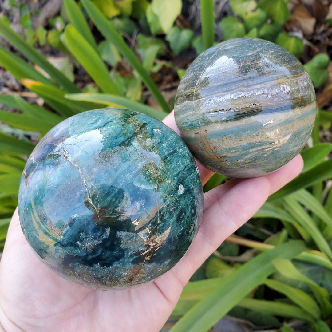 Ocean Jasper Spheres Strength & Renewal Jasper Crystal Crystal Ball ...