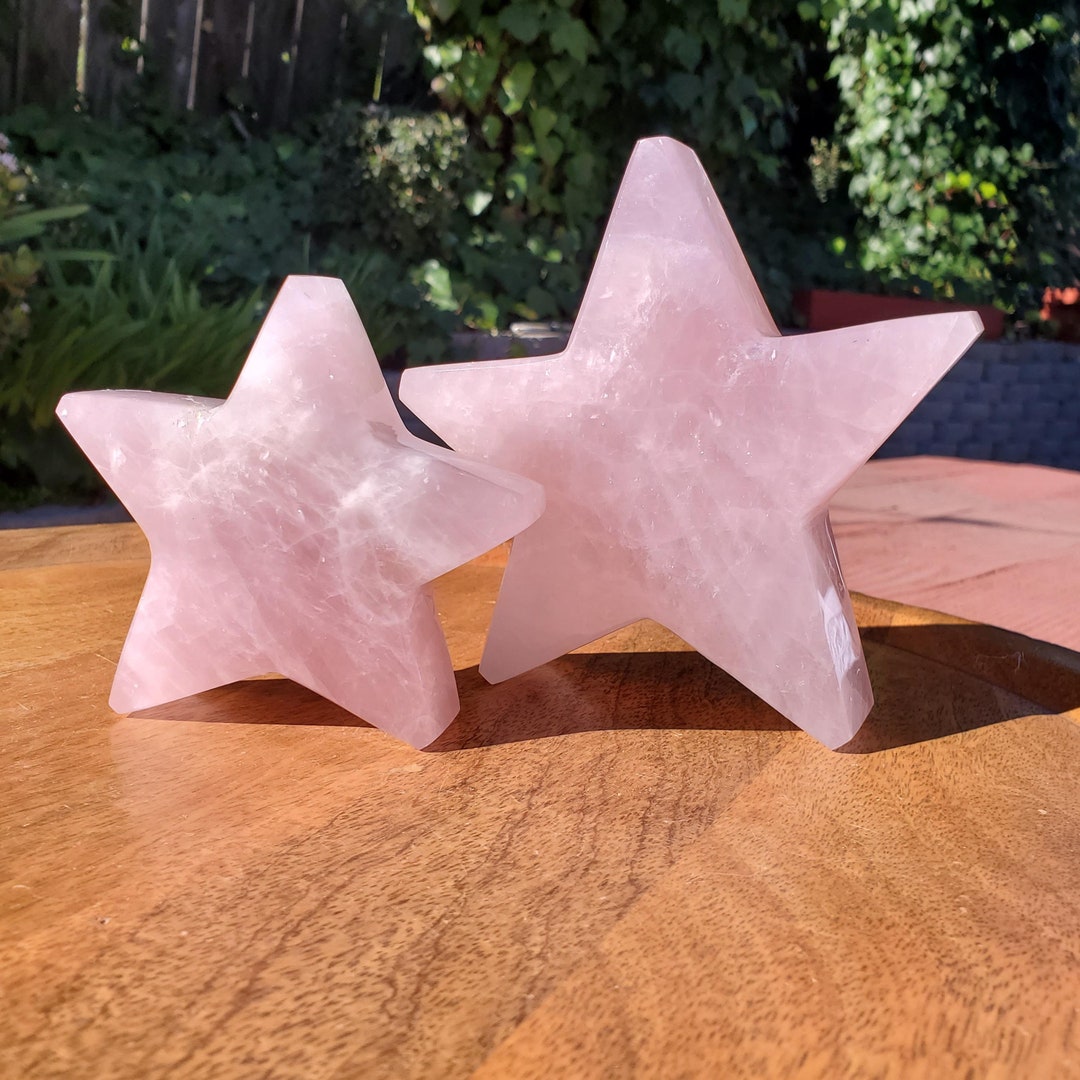 Chunky Rose Quartz Standing Star - Unconditional Love, Compassion ...