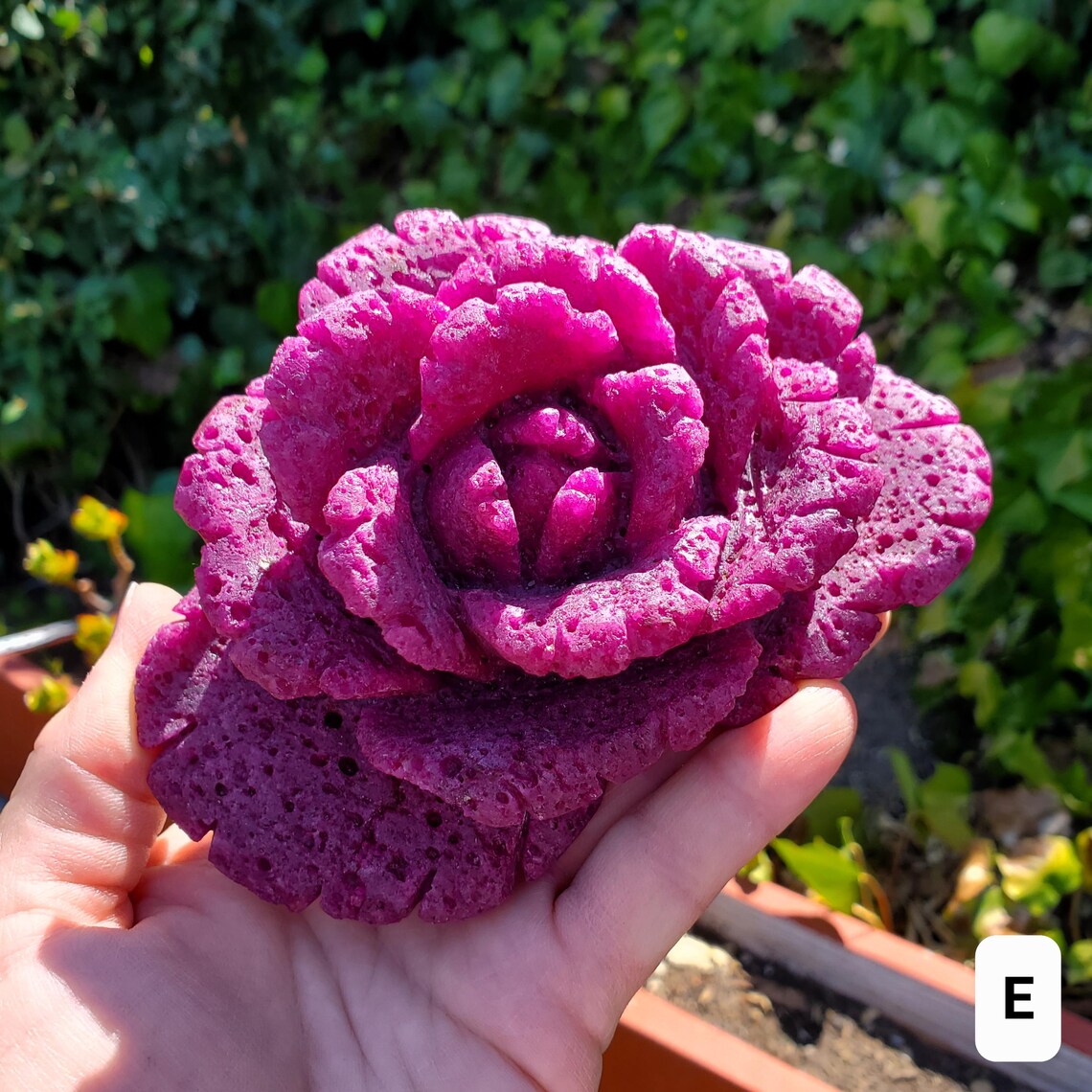 Big Chunky Ruby Flower (with UV Light) - Energy, Strength, Power ...