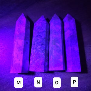 Blue Yooperlite Towers | Glowing Crystal Stone With UV Light - Personal ...