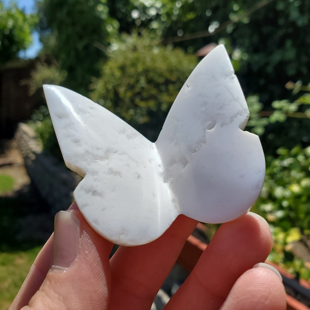 Snow Agate Flying Butterfly - Balances Females Ying Yang Energy, Opens ...