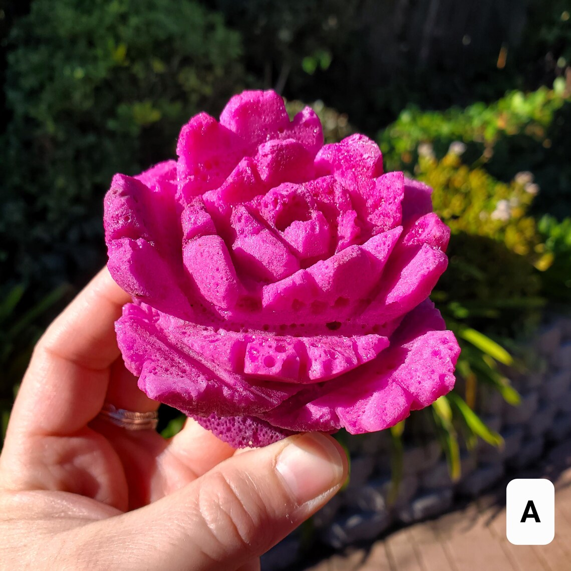 Big Chunky Ruby Flower (with UV Light) - Energy, Strength, Power ...