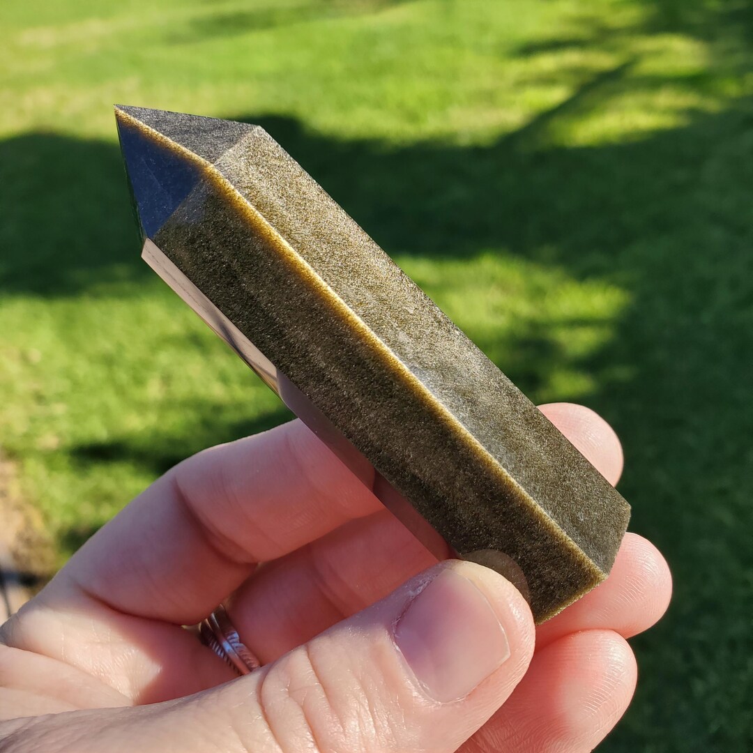 Gold Sheen Obsidian Tower - Self Reflection, Release Negative Energies ...