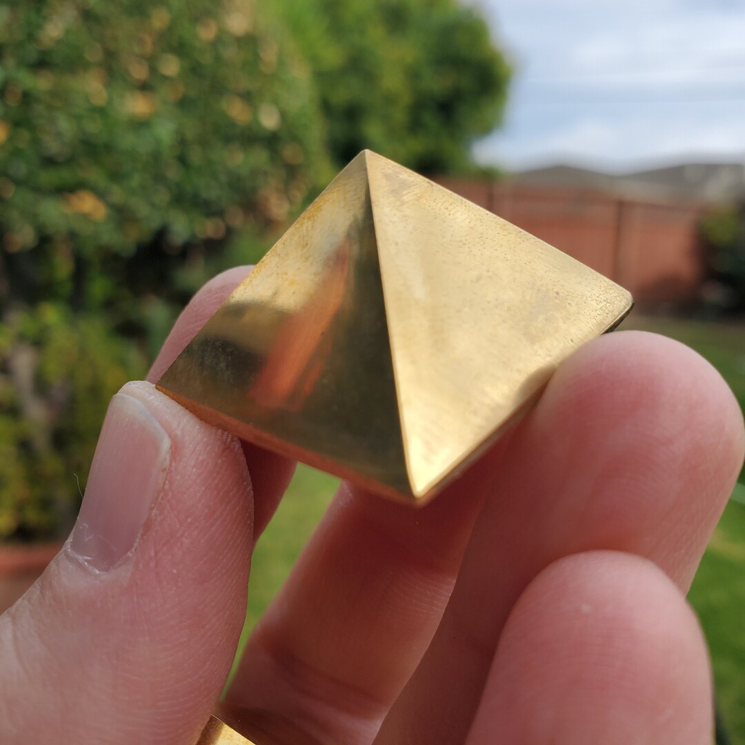 Small Pyrite Pyramid Blocks Negativity Boost Personal - Etsy