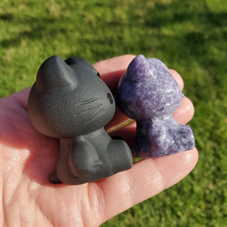 Wholesale Kitty - Crystal Cat - Aura Howlite, Obsidian, Lepidolite ...