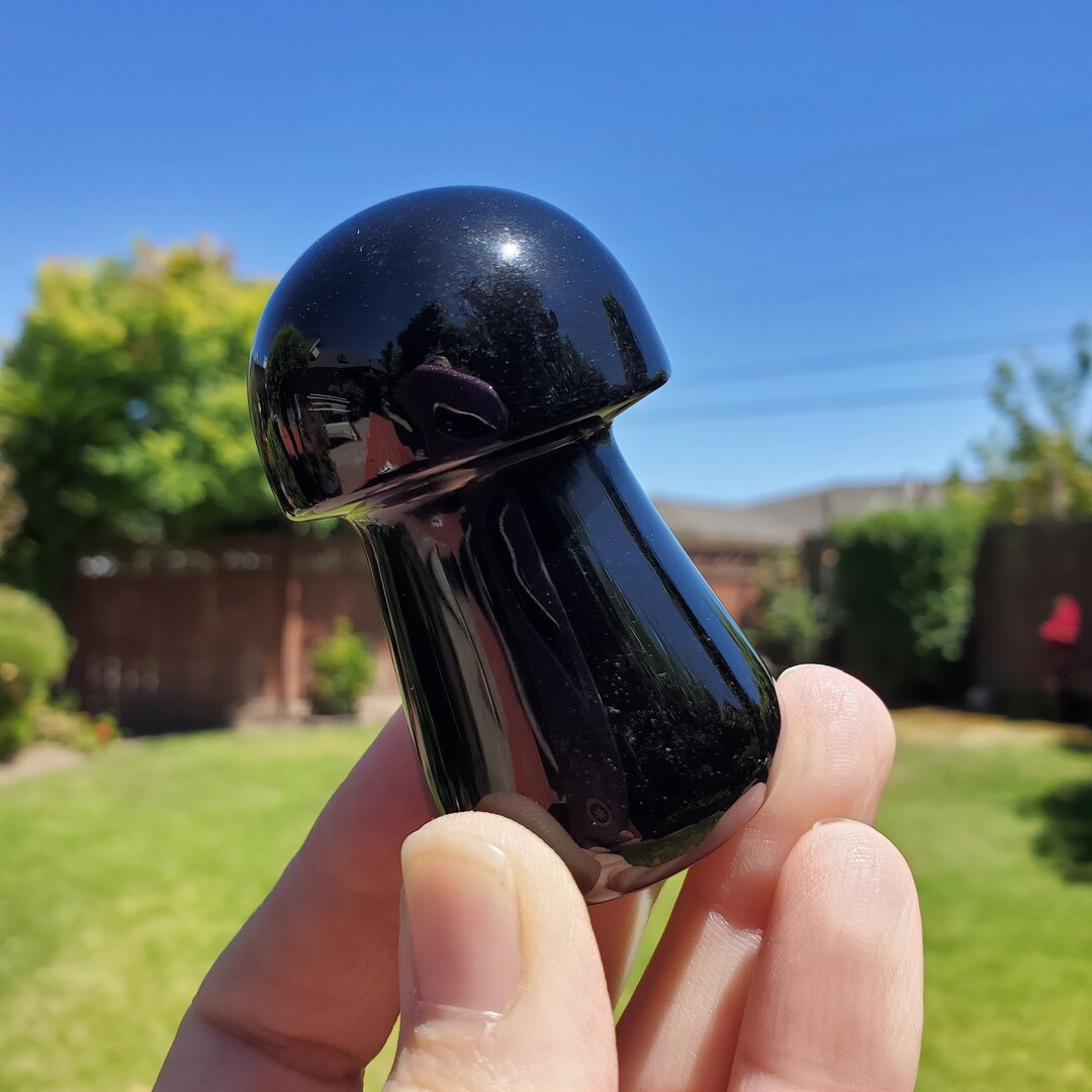 Obsidian Mushroom - Self Reflection, Release Negative Energies - 2.45 ...