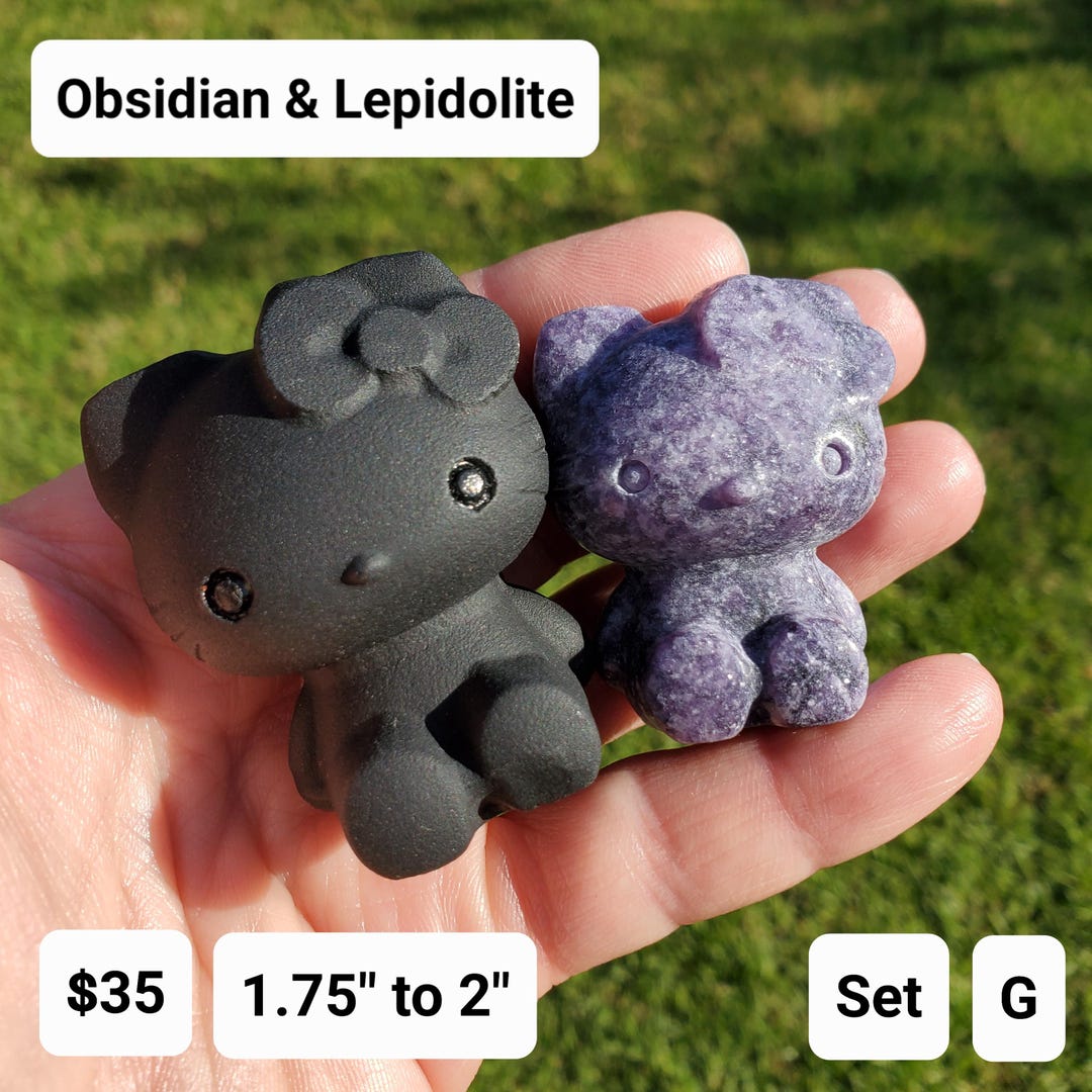 Wholesale Kitty - Crystal Cat - Aura Howlite, Obsidian, Lepidolite ...