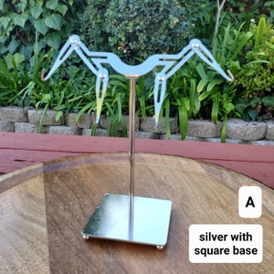 Large Adjustable Metal Stand - Gold or Silver - (use With Crystal Wings ...