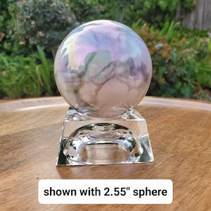 Square Glass Sphere Stand | Use Stand Two Ways | Will Hold Any 2" to 5 ...