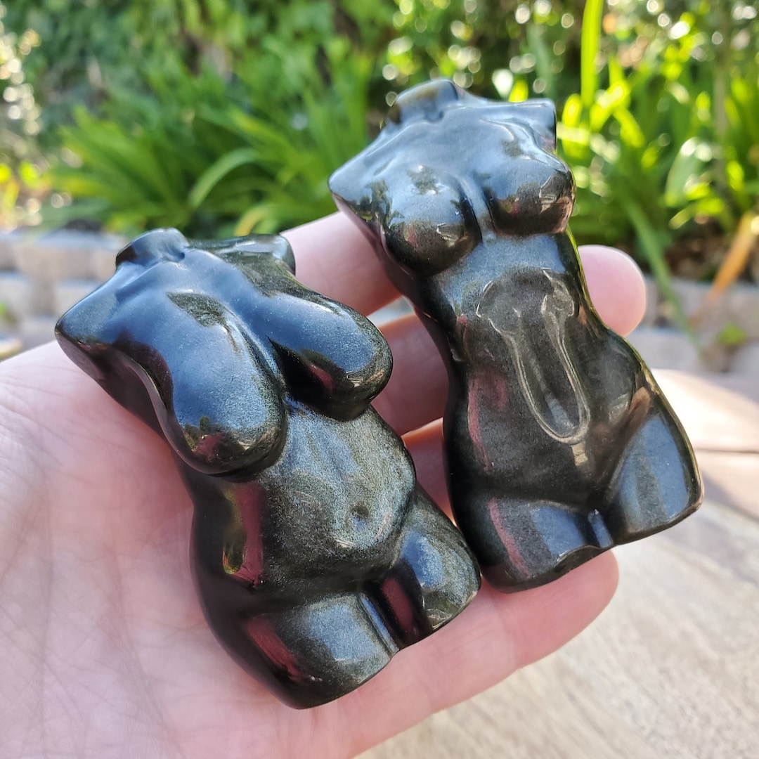 Gold Sheen Obsidian Female Figure | Choose Skinny or Chubby - Self ...