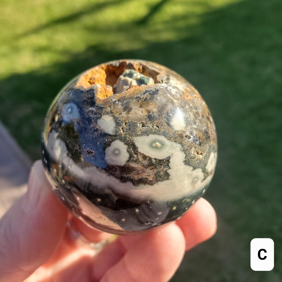 Ocean Jasper Spheres - Strength & Renewal - Jasper Crystal Crystal Ball ...