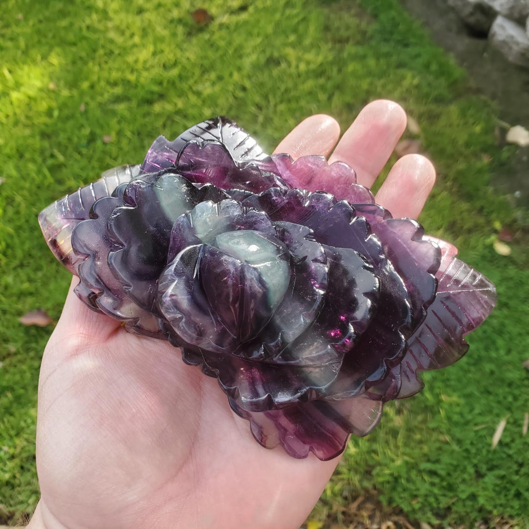 Beautiful Rainbow Fluorite Rose - Mental Clarity, Stability ...