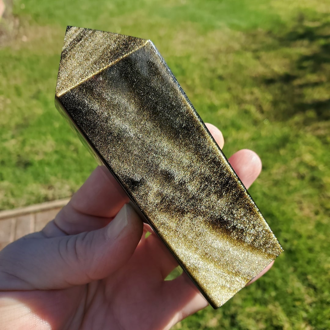 Gold Sheen Obsidian Tower Self Reflection, Release Negative Energies ...