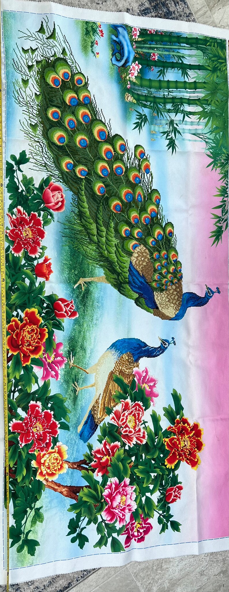 Peacock Handmade Cross Stitch - Etsy