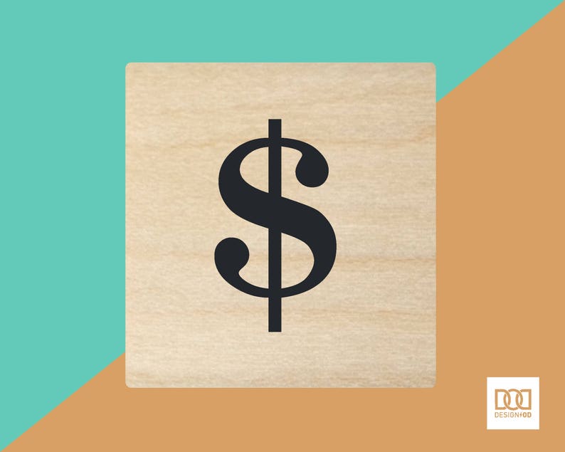 Dollar Sign - 1.5cm Rubber Stamp (DODRS0196) - Etsy