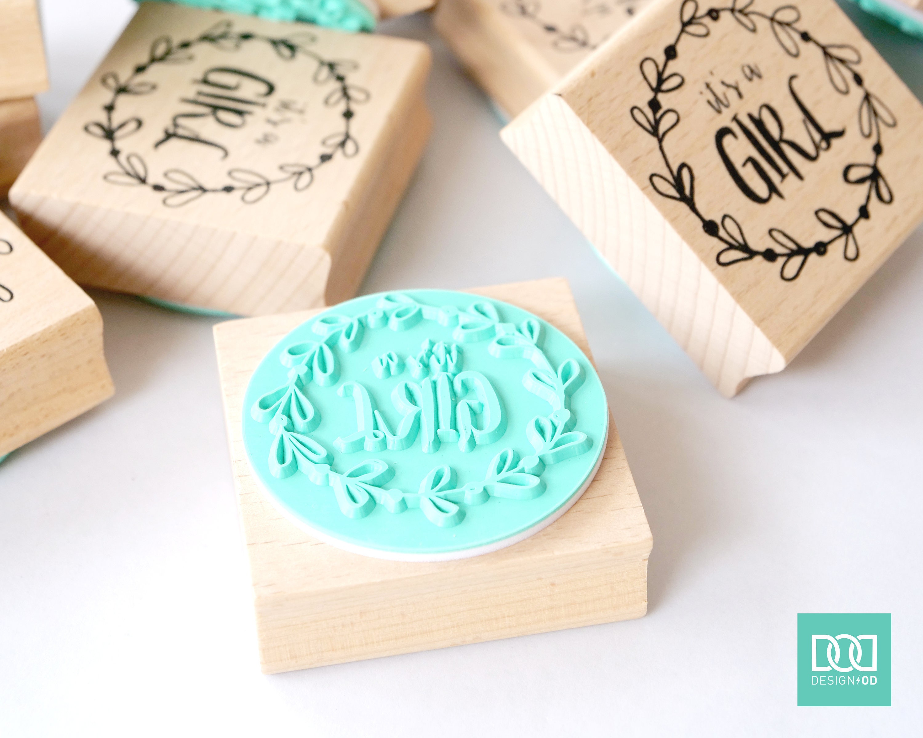 Rustic Wreath Round 6cm Rubber Stamp DODRS0005 | Etsy