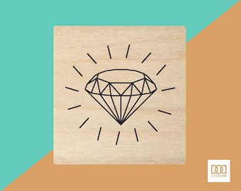 Diamond Rubber Stamp | Etsy