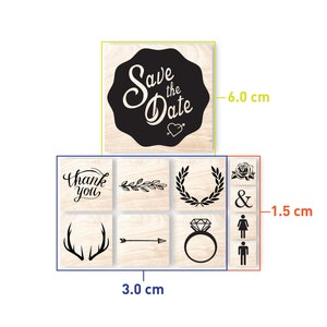 Wedding Rubber Stamp Combo Set - (DODRSCOM0010) - Etsy