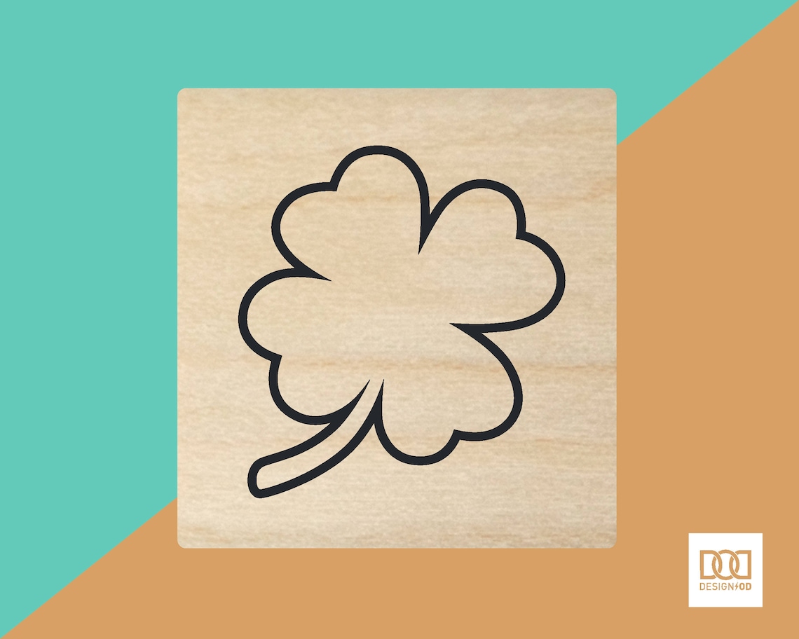 Four Leaf Clover 3cm Rubber Stamp DODRS0108 - Etsy Singapore