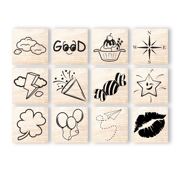 Fun Rubber Stamp Combo Set DODRSCOM0013 - Etsy