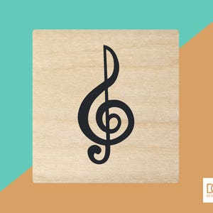 Treble Clef - 1.5cm Rubber Stamp (DODRS0203) - Etsy