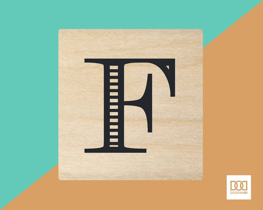 Modern Alphabet-f - 3cm Rubber Stamp (DODRS0160) - Etsy