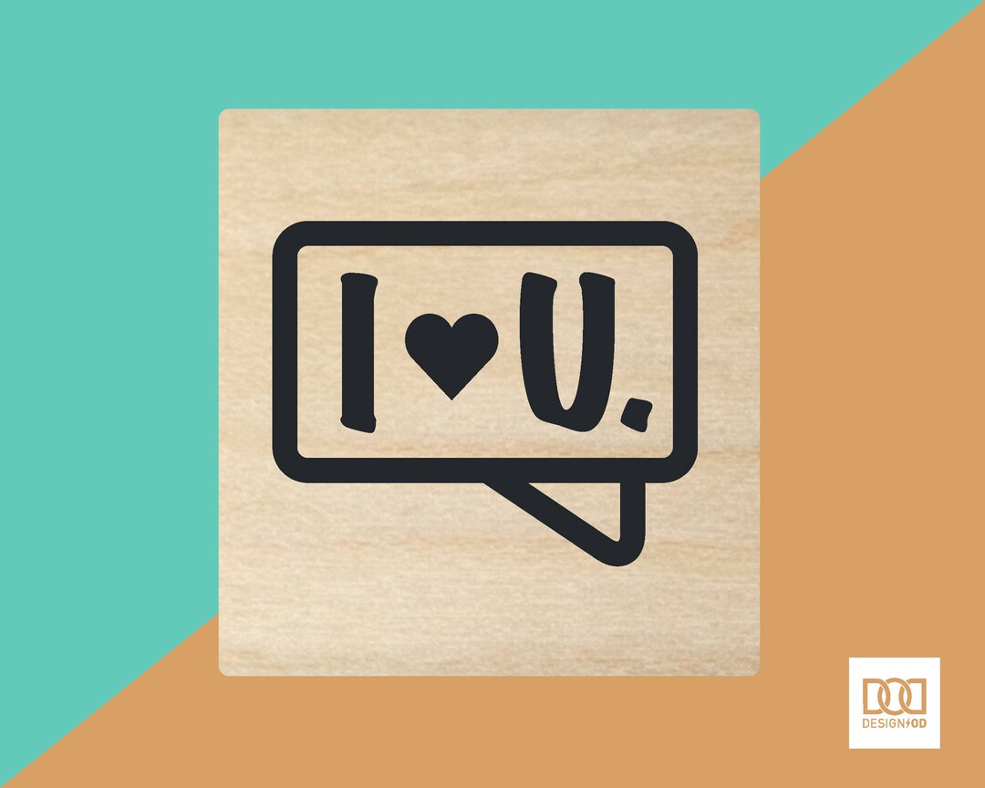 I Love You Textbox - 1.5cm Rubber Stamp (DODRS0209) - Etsy
